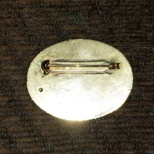 Jewelry | Vintage Black Enamel Brooch With Gold Outline | Poshmark